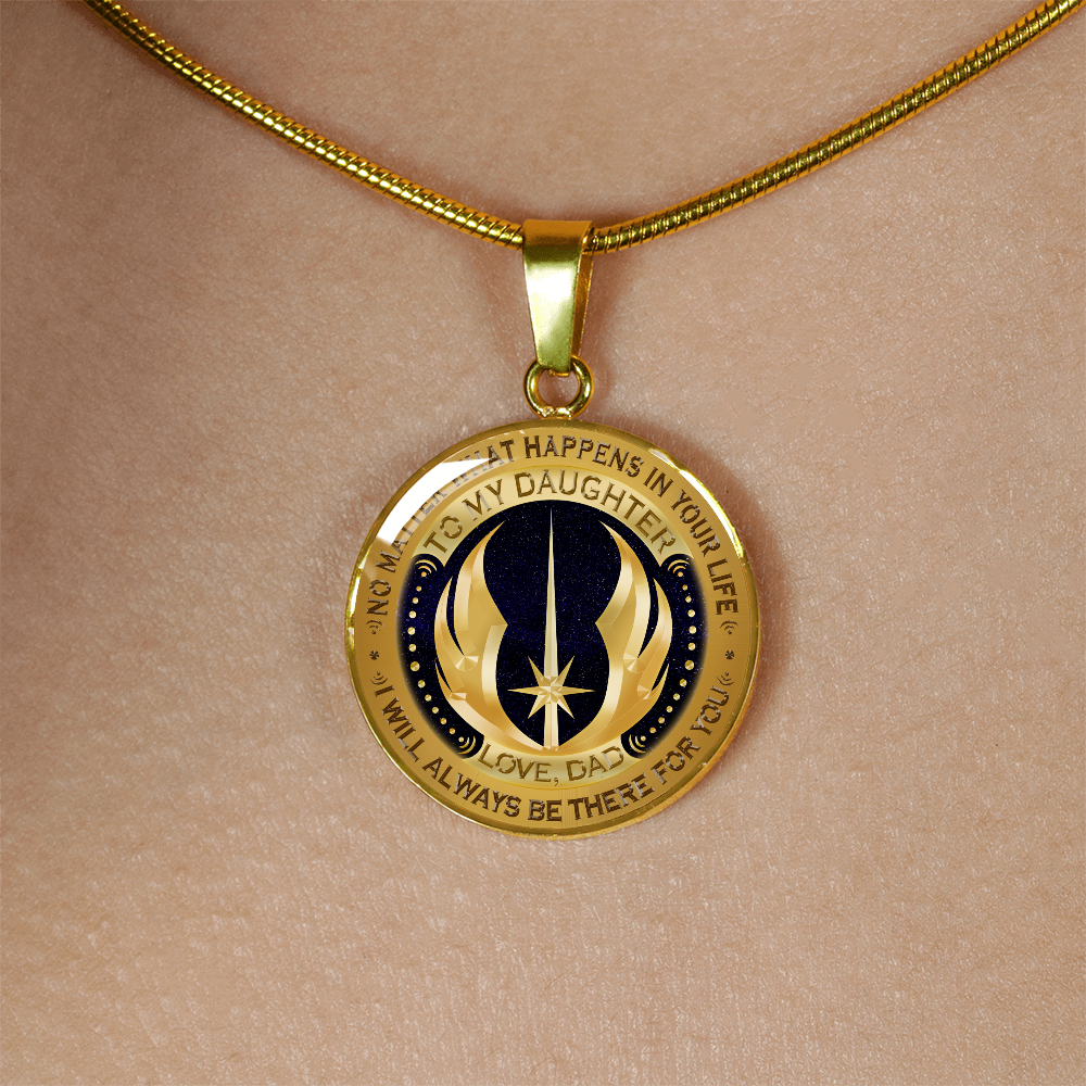 To My Daughter - Jedi 18k Gold Finish Necklace– AWESOME SONS